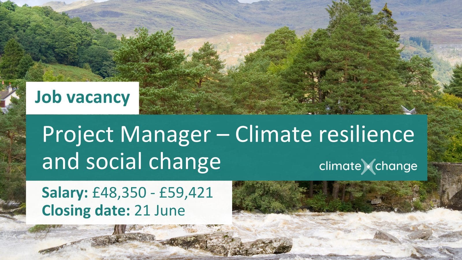 Vacancy: Project Manager – Climate resilience and social change ...